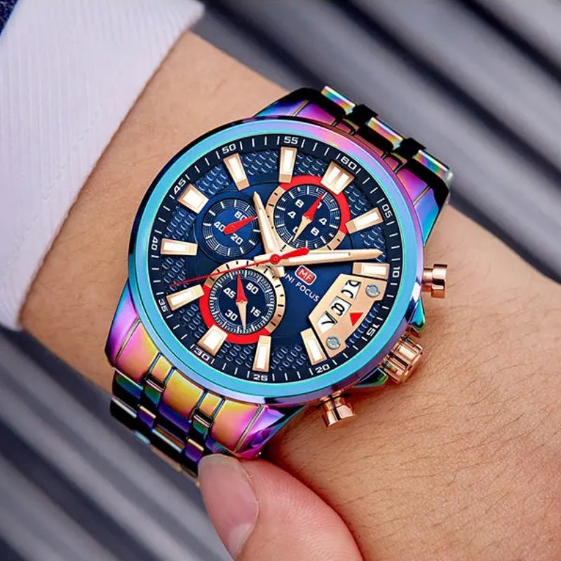 Stainless Steel Holographic Chronograph Quartz Watch for Men – Inspire ...
