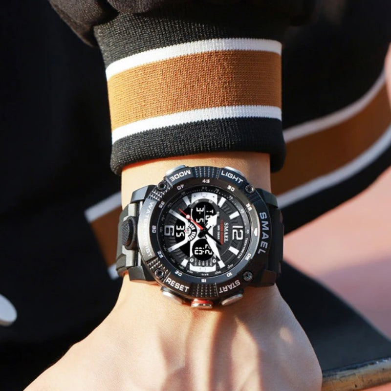 Multi-color Hybrid Dial Display Sportswatch for Men – Inspire Watch