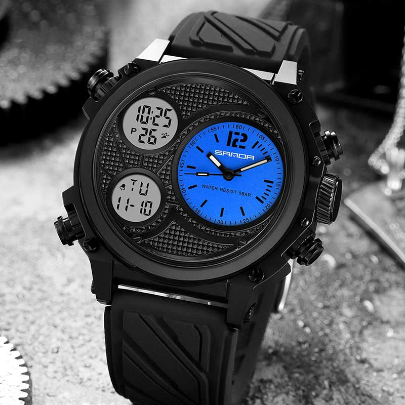 Triple Digital Dial Display Casual Watch for Men – Inspire Watch