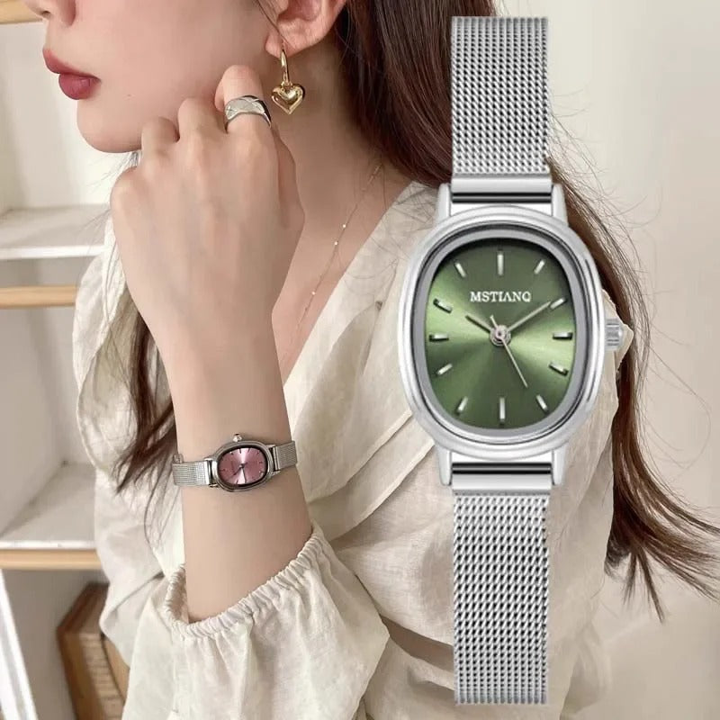 Minimalist Small Oval Dial Quartz Watch for Women – Inspire Watch