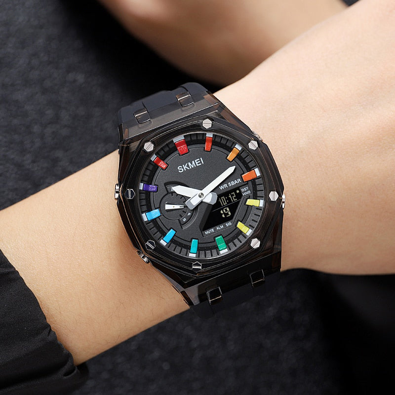 Colorful Dual Display Electronic Watch for Men – Inspire Watch