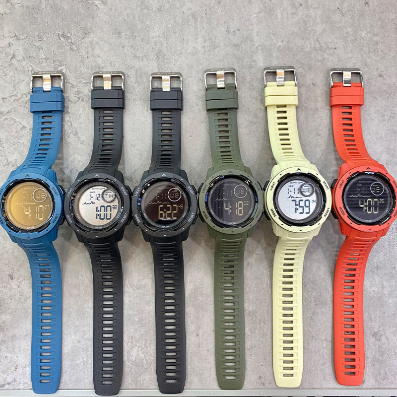 Flat Dial Surface Digital Display Sports Watch for Men – Inspire Watch