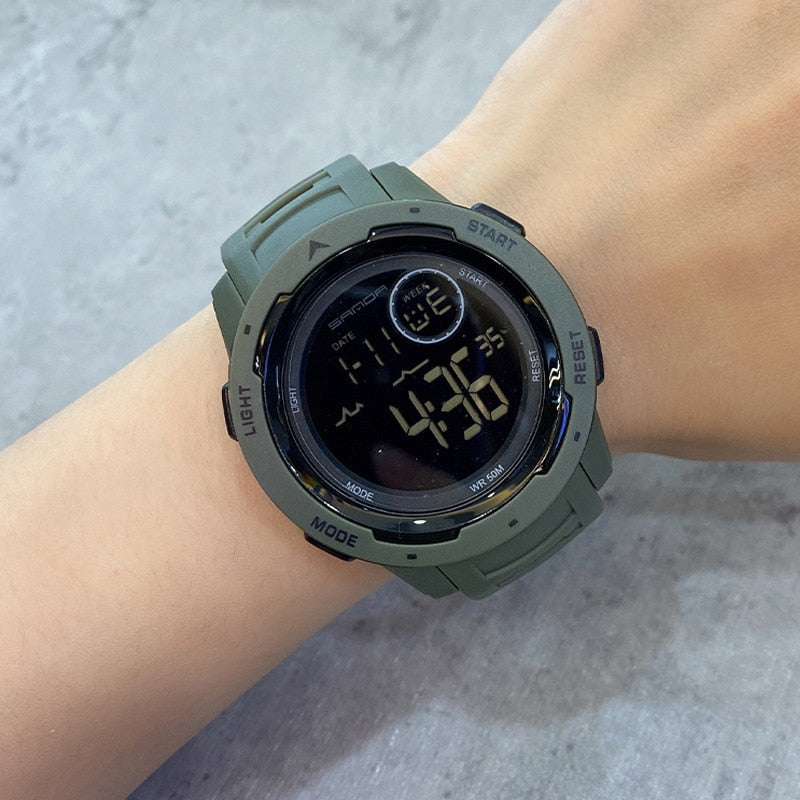 Flat Dial Surface Digital Display Sports Watch for Men – Inspire Watch