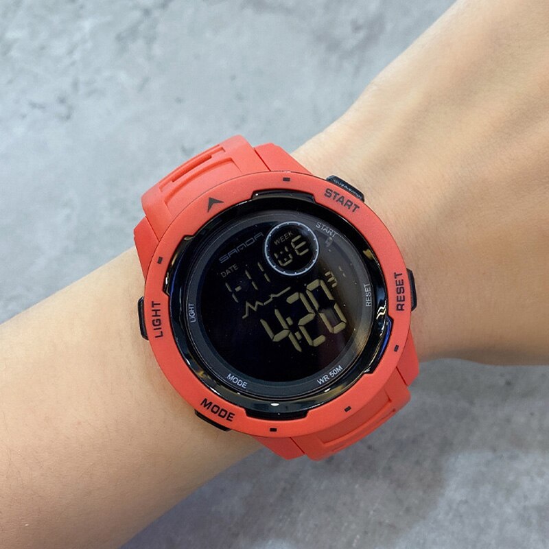 Flat Dial Surface Digital Display Sports Watch for Men – Inspire Watch