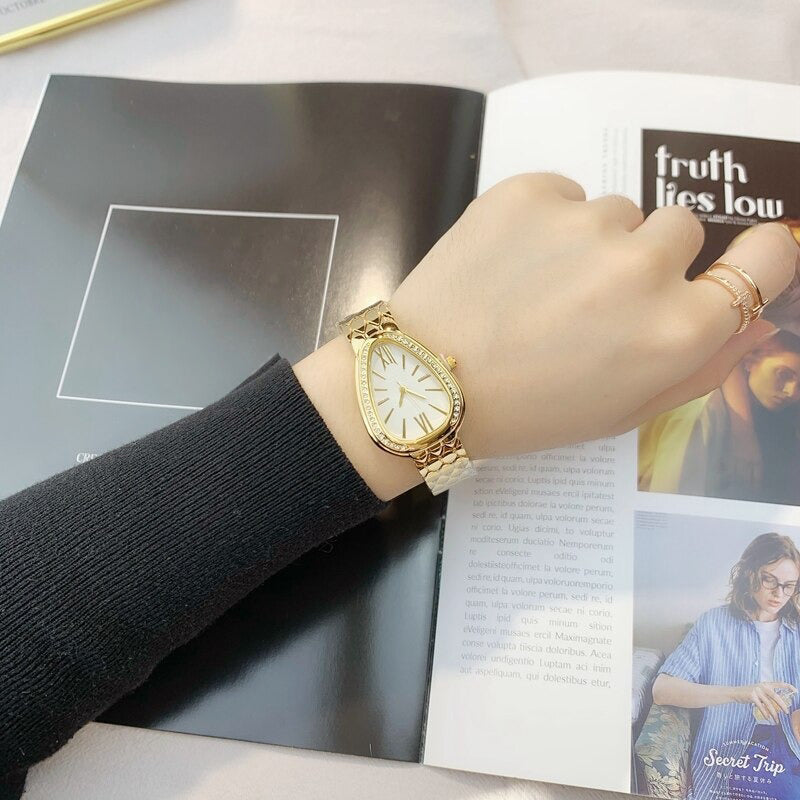 Light and Luxurious Snake Head Shape Dial Quartz Watches – Inspire Watch