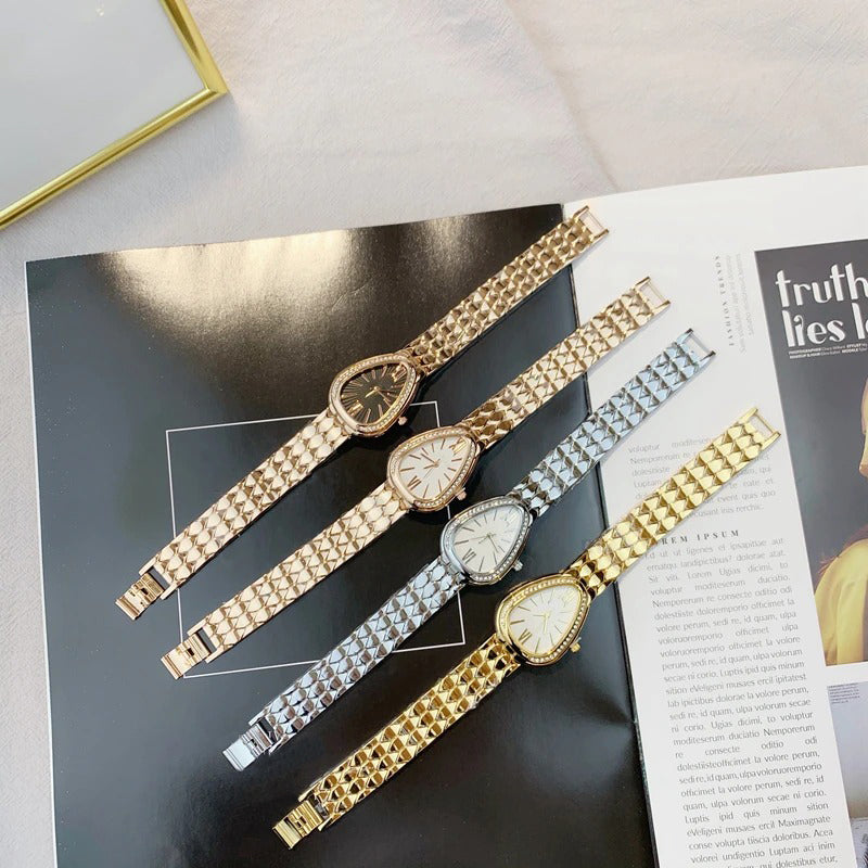 Light and Luxurious Snake Head Shape Dial Quartz Watches – Inspire Watch