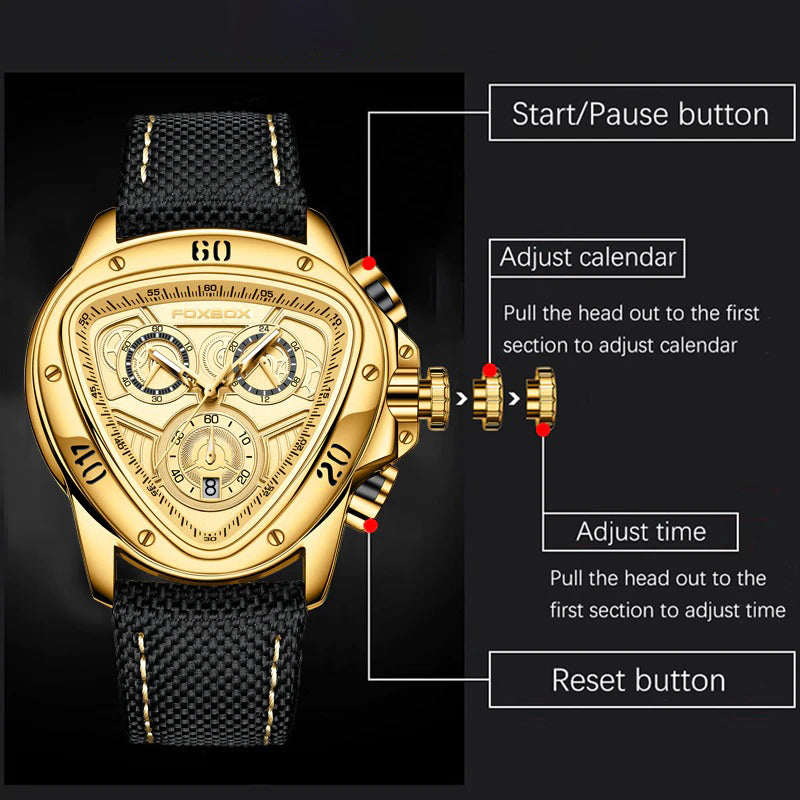 High-Performance Triangular Case Chronograph Quartz Watches – Inspire Watch