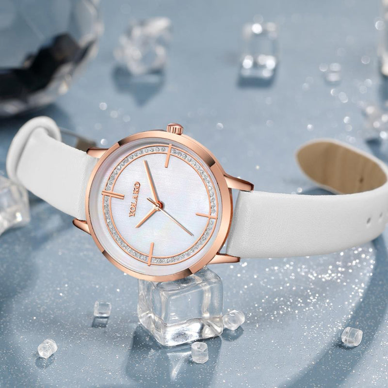 Ultra-Slim Numberless Vegan Leather Strap Quartz Watches – Inspire Watch