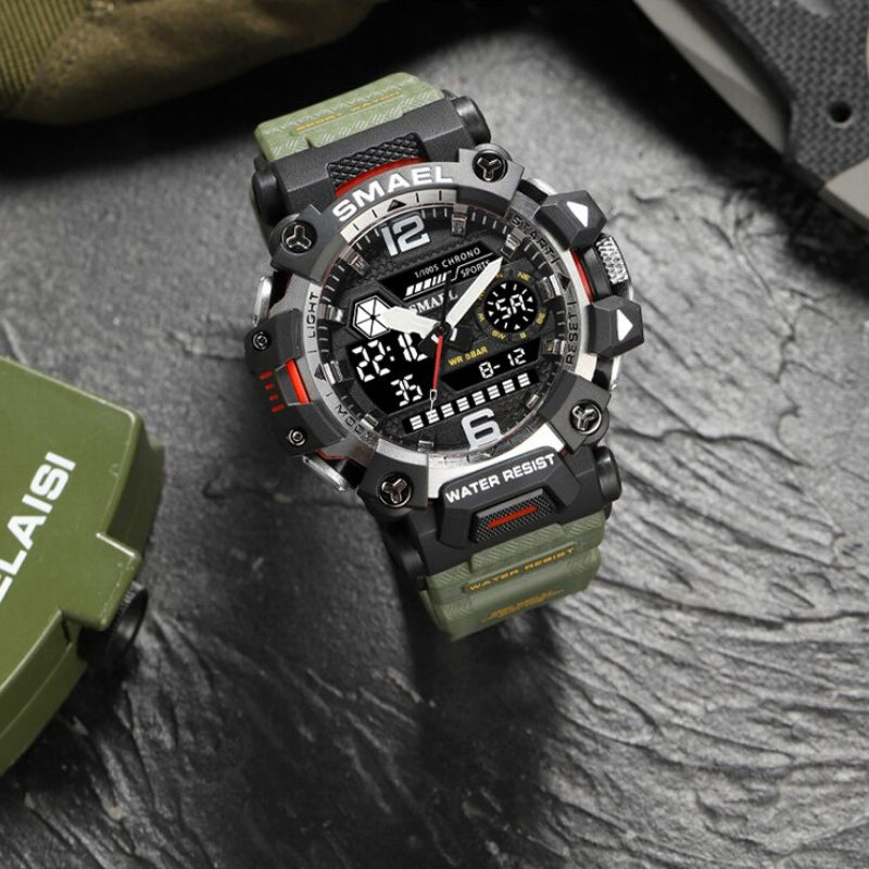 Cool Trend Dual Display Military Outdoor Sports Chronograph Men's Watc ...
