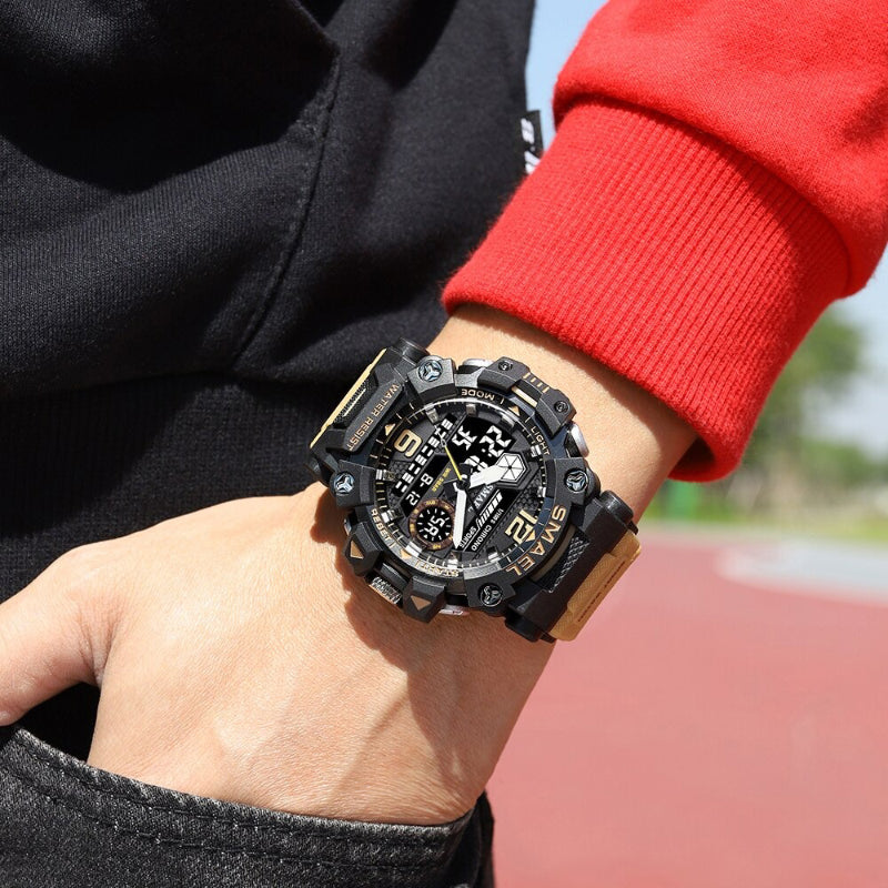Cool Trend Dual Display Military Outdoor Sports Chronograph Men's Watc ...