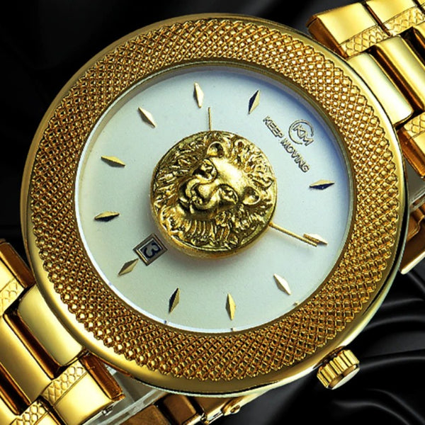 Fierce Lion Head Fashion Dial Waterproof Quartz Watches – Inspire Watch