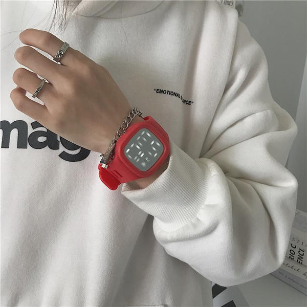 Minimalist Large Square LED Digital Dial Display – Inspire Watch