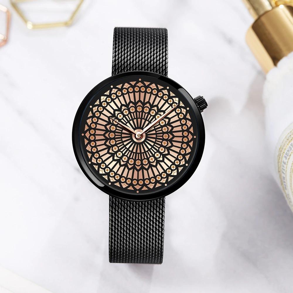 Eye-catching Mandala Grille Dial Quartz Watch – Inspire Watch