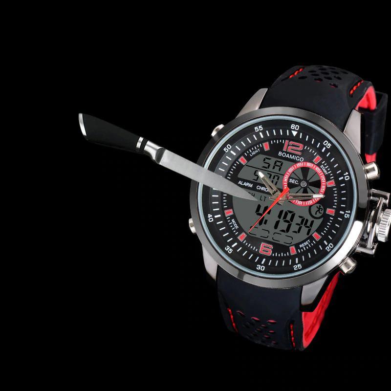 Luminous Digital Dual Time Display Chronograph Watch – Inspire Watch