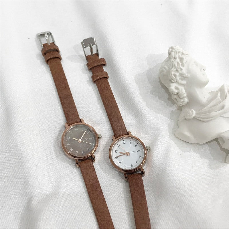 Women’s Small Minimalist Wrist Watch With PU Leather Straps – Inspire Watch