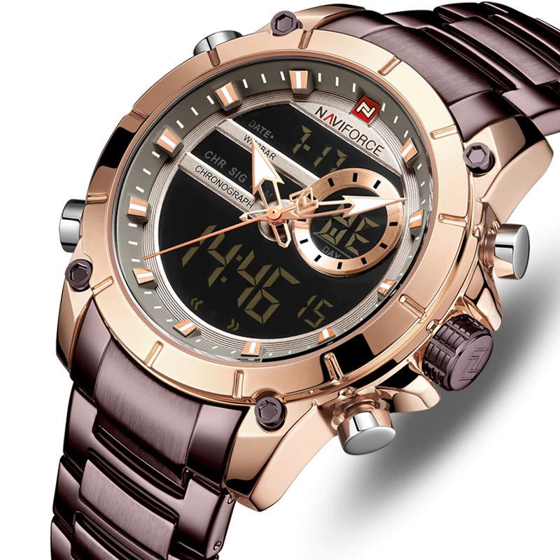 Striking Digital Dual Time Display Chronograph Watch – Inspire Watch